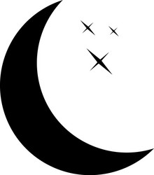 Sickle moon graphic design template isolated Vector Image