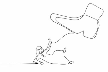 Single one line drawing businessman flying Vector Image