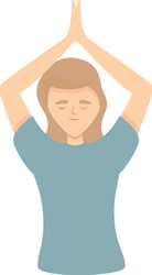 Man concentration icon cartoon stress work Vector Image