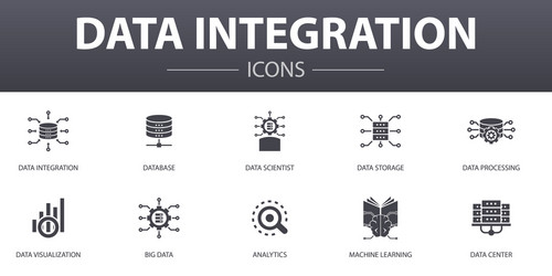 Data icon set Royalty Free Vector Image - VectorStock