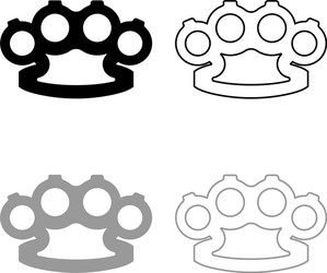 Neon brass knuckles deer antlers knuckleduster Vector Image