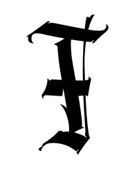 Letter t in gothic style alphabet the symbol Vector Image