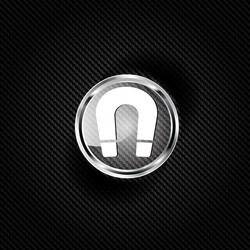 Magnet symbol electromagnetism Royalty Free Vector Image