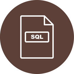 Sql icon Royalty Free Vector Image - VectorStock