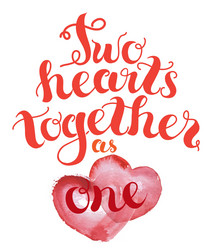 Gather together in love quote lettering Royalty Free Vector
