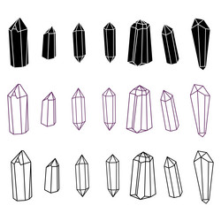 Crystal outline minimalist icon linear sign Vector Image