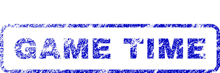 Game time rubber stamp Royalty Free Vector Image