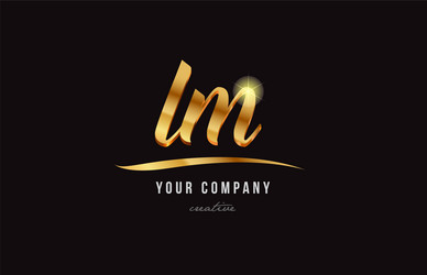 Red grey alphabet letter lm l m logo combination Vector Image
