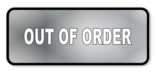 Out of order Royalty Free Vector Image - VectorStock