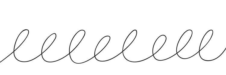 Thin wavy line pattern with flowing curves Vector Image