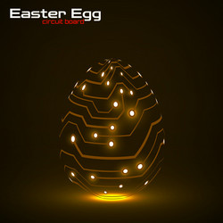 Abstract technology easter eggs with circuit board
