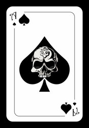 Ace of spades original playing card design Vector Image