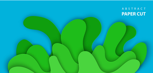 Background with splash water paper cut shapes Vector Image