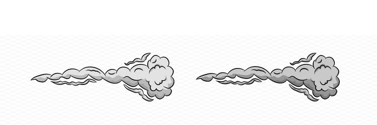 Smoke cartoon wind puff comic Royalty Free Vector Image