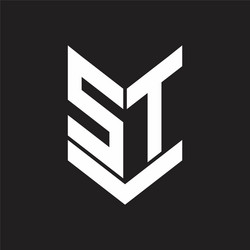 Logo Monogram with Emblem Shield Shape Design St Vector Images (83)