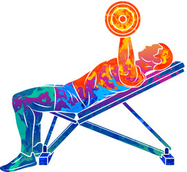 Chest press Royalty Free Vector Image - VectorStock
