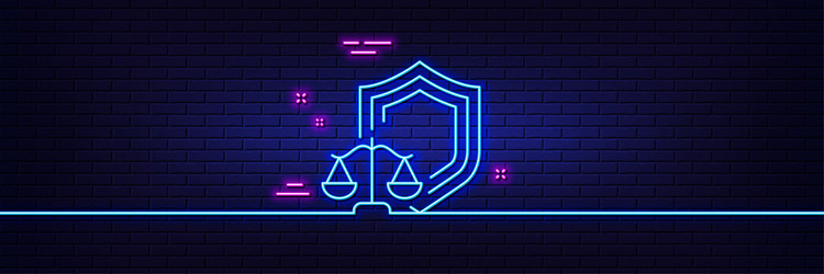 Justice scales line icon judgement scale sign Vector Image