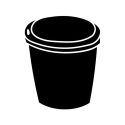 Coffee cup with lid pattern Royalty Free Vector Image