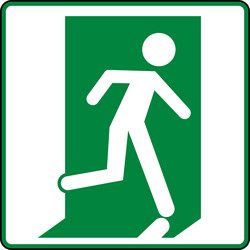 Emergency exit symbol right sign Royalty Free Vector Image