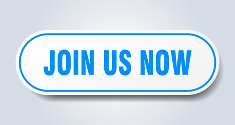 Join us now button us now rounded orange Vector Image