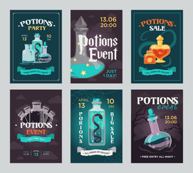 Potion posters set Royalty Free Vector Image - VectorStock