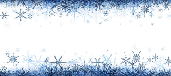 White and blue rough snow banner with beautiful Vector Image
