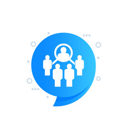 Coordinating or coordinator icon with people Vector Image
