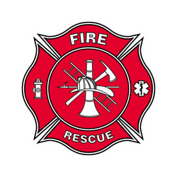 Fire department emblem Royalty Free Vector Image