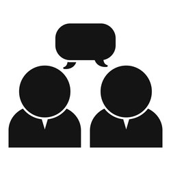 Friends talk icon outline charity deal Royalty Free Vector
