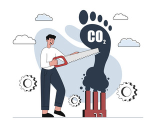 Co2 reduction concept Royalty Free Vector Image