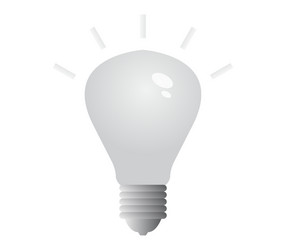 Light bulb on white background Royalty Free Vector Image