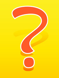 Orange question mark background with text space Vector Image