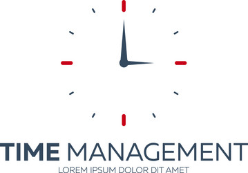 Time management logo flat Royalty Free Vector Image