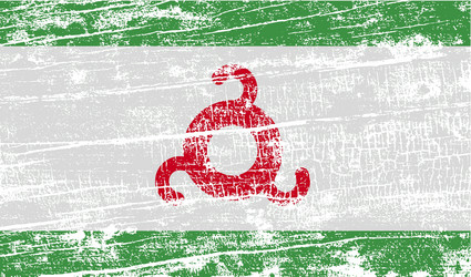 Flag of ingushetia with old texture Royalty Free Vector