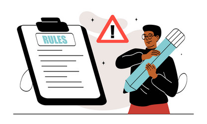 People with rules Royalty Free Vector Image - VectorStock