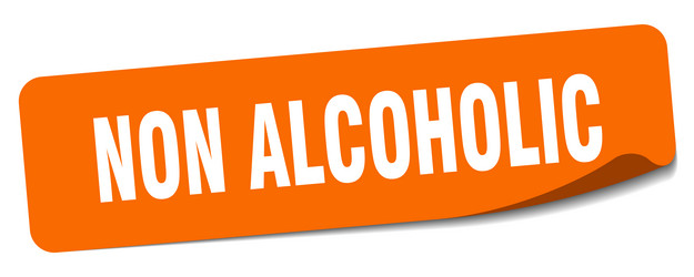 Non alcoholic sticker label Royalty Free Vector Image