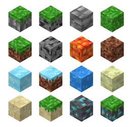 Pixel Ground Block Vector Images (over 140)