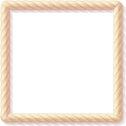 Realistic rope frame Royalty Free Vector Image