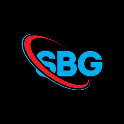 Sbg circle letter logo design Royalty Free Vector Image