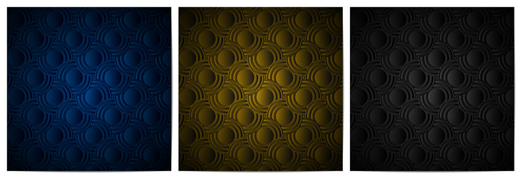 Chinese pattern wave with circle overlapping Vector Image