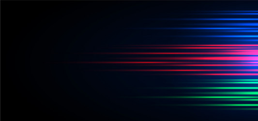 Horizontal speed rays light neon flow zoom Vector Image