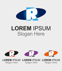 Elip icon with letter m logo design Royalty Free Vector