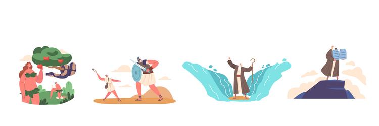 David and Goliath Bible Vector Images (44)