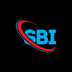 Sbi logo letter design Royalty Free Vector Image