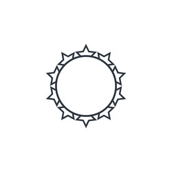 Crown thorns geometric circle stock Royalty Free Vector