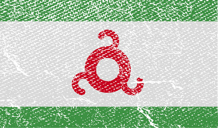 Flag of ingushetia with old texture Royalty Free Vector