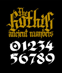 Gothic Numbers Numerals Vector Images (over 180)