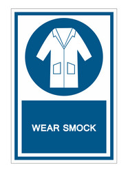 Ppe iconwear smock symbol sign isolate on white Vector Image