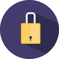 Yellow lock on white background Royalty Free Vector Image