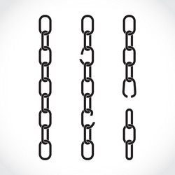 Set of chains Royalty Free Vector Image - VectorStock